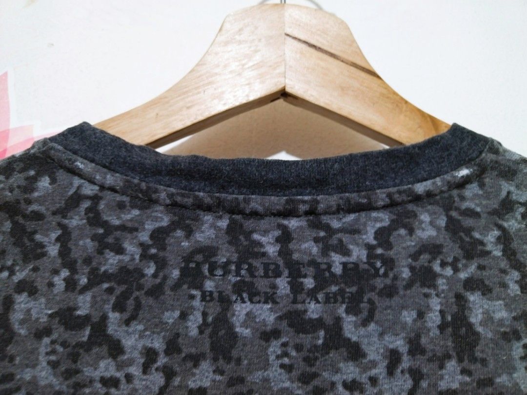 BURBERRY BLACK LABEL CAMO TEE, Luxury, Apparel on Carousell