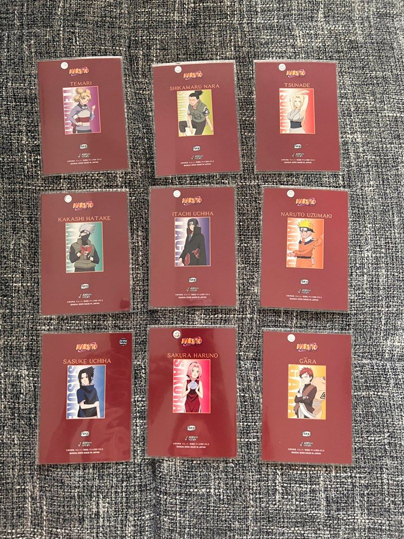 Carddass Masters Naruto Set of 9, Hobbies & Toys, Toys & Games on Carousell