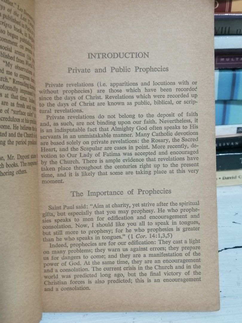 (VINTAGE) Catholic Prophecy: The Coming Chastisement by Yves Dupont ...
