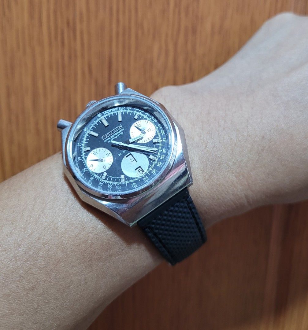 Citizen bullhead octagon panda, Men's Fashion, Watches & Accessories ...