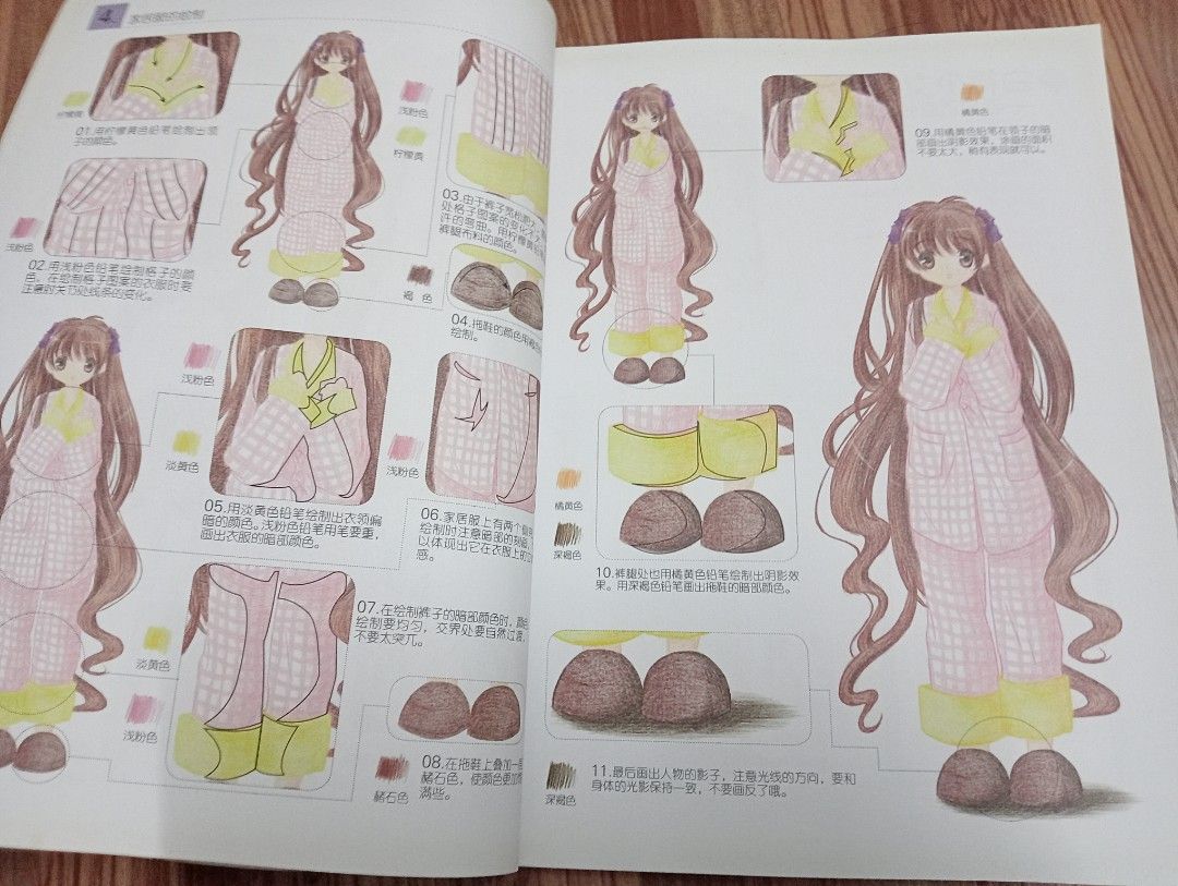 Colored pencil drawing animation from entry to master: Clothing(Chinese ...