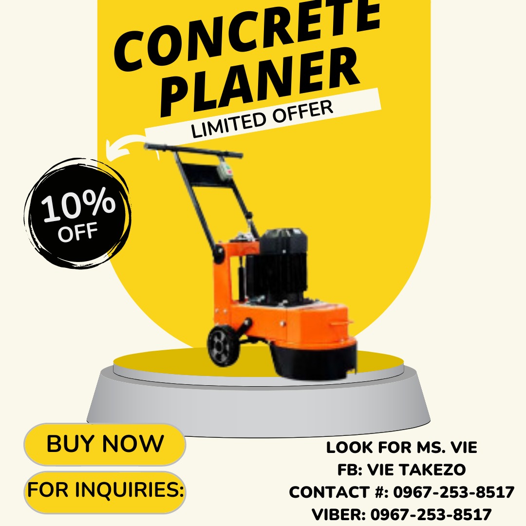 CONCRETE PLANER, Commercial & Industrial, Industrial Equipment on Carousell