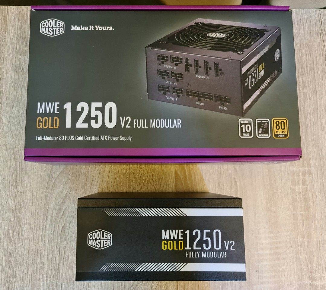 Cooler Master MWE Gold 1250 V2, Power Supply, Computers & Tech, Parts ...