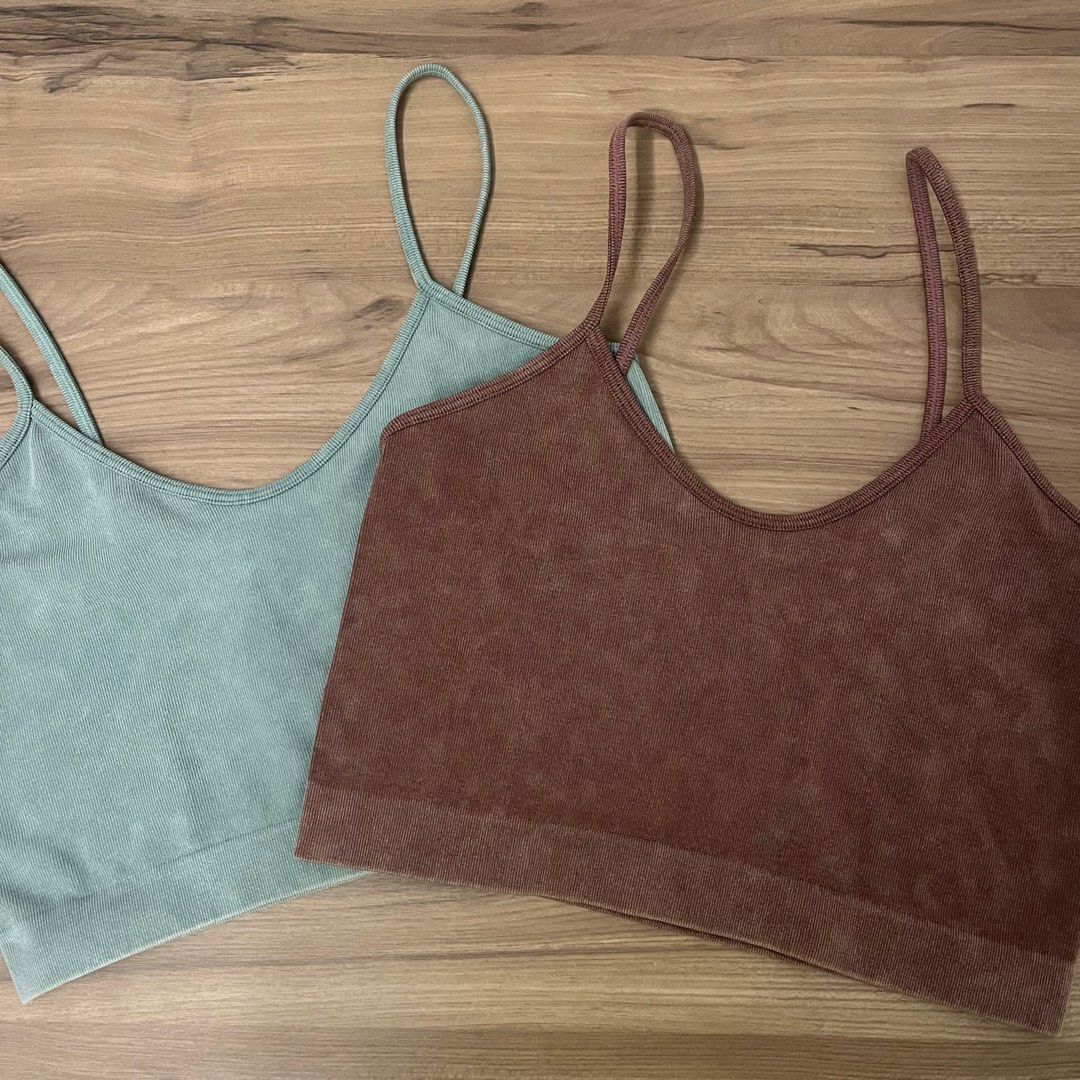 cotton on ribbed tank crop top, Women's Fashion, Tops, Sleeveless on ...