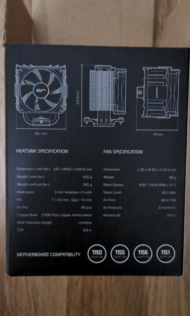 Cryorig M9i cpu cooler heat sink, Computers & Tech, Desktops on Carousell