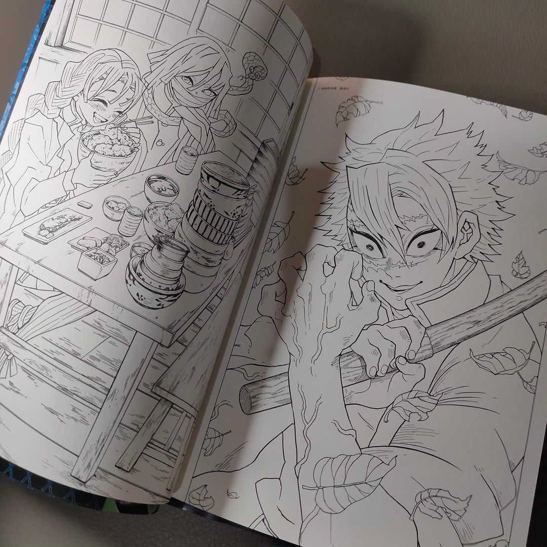 Demon slayer official coloring book, Hobbies & Toys, Books & Magazines ...