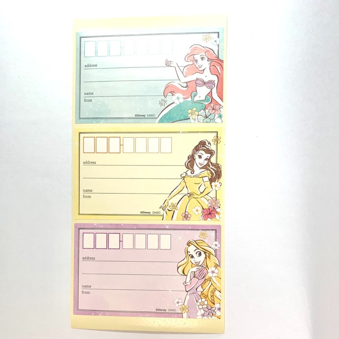 Disney Princess School Labels for Excercise Books or Clear File Folders ...