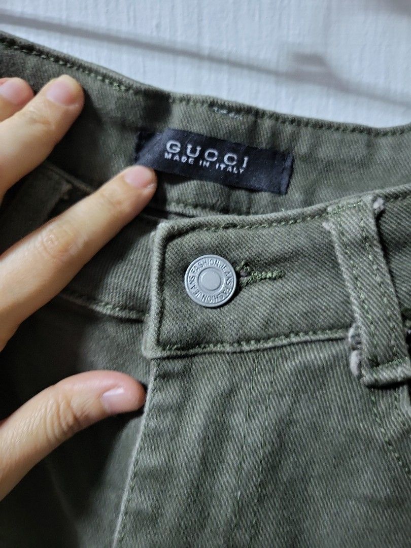 Distressed dark green jeans, Women's Fashion, Bottoms, Jeans & Leggings ...