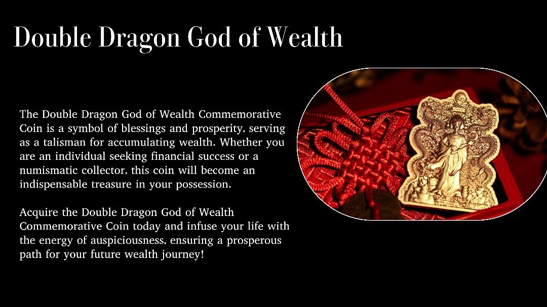 DOUBLE DRAGON GOD OF WEALTH GOLD GLIDED 2 OZ SILVER COIN, Hobbies ...