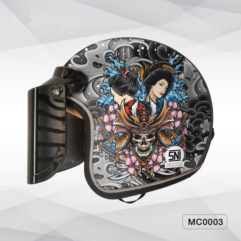 Ebike / Motorcycle Helmet Samurai Japanese Girl | Balinese Barong ...