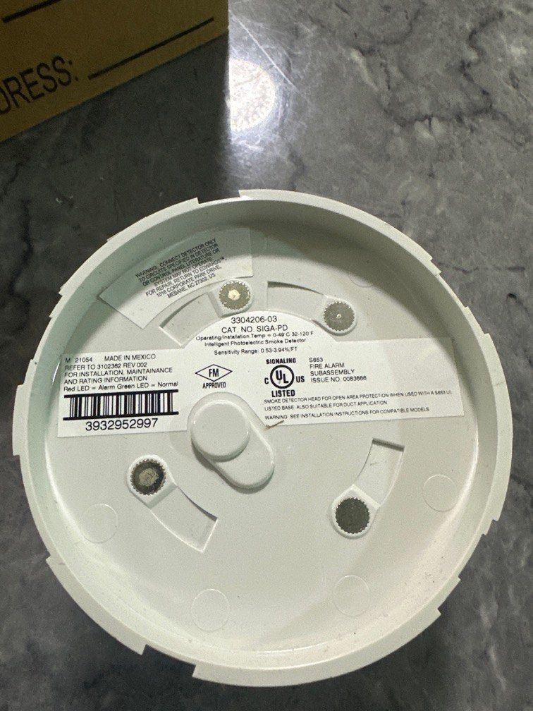 EDWARDS Intelligent Photoelectric Smoke Detector (SIGA-PD), TV & Home ...