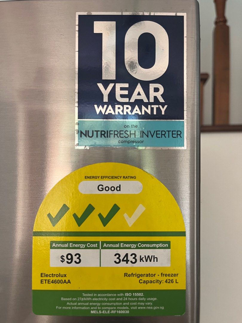 Electrolux fridge nutrifresh inverter (free delivery), TV & Home ...