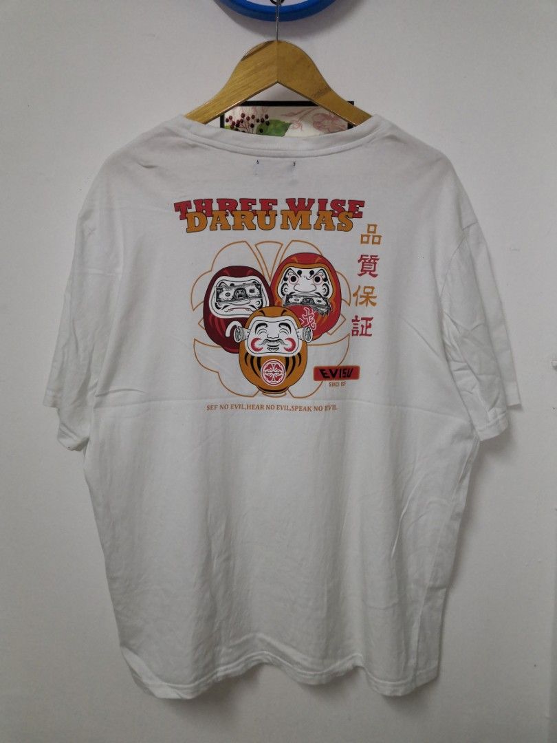 Evise Three Wise Darumas, Men's Fashion, Tops & Sets, Tshirts & Polo ...