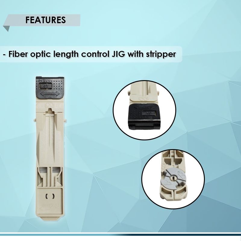 FIBER OPTIC CABLE LENGTH CONTROL JIG with STRIPPER, BEST FOR SC UPC/APC ...
