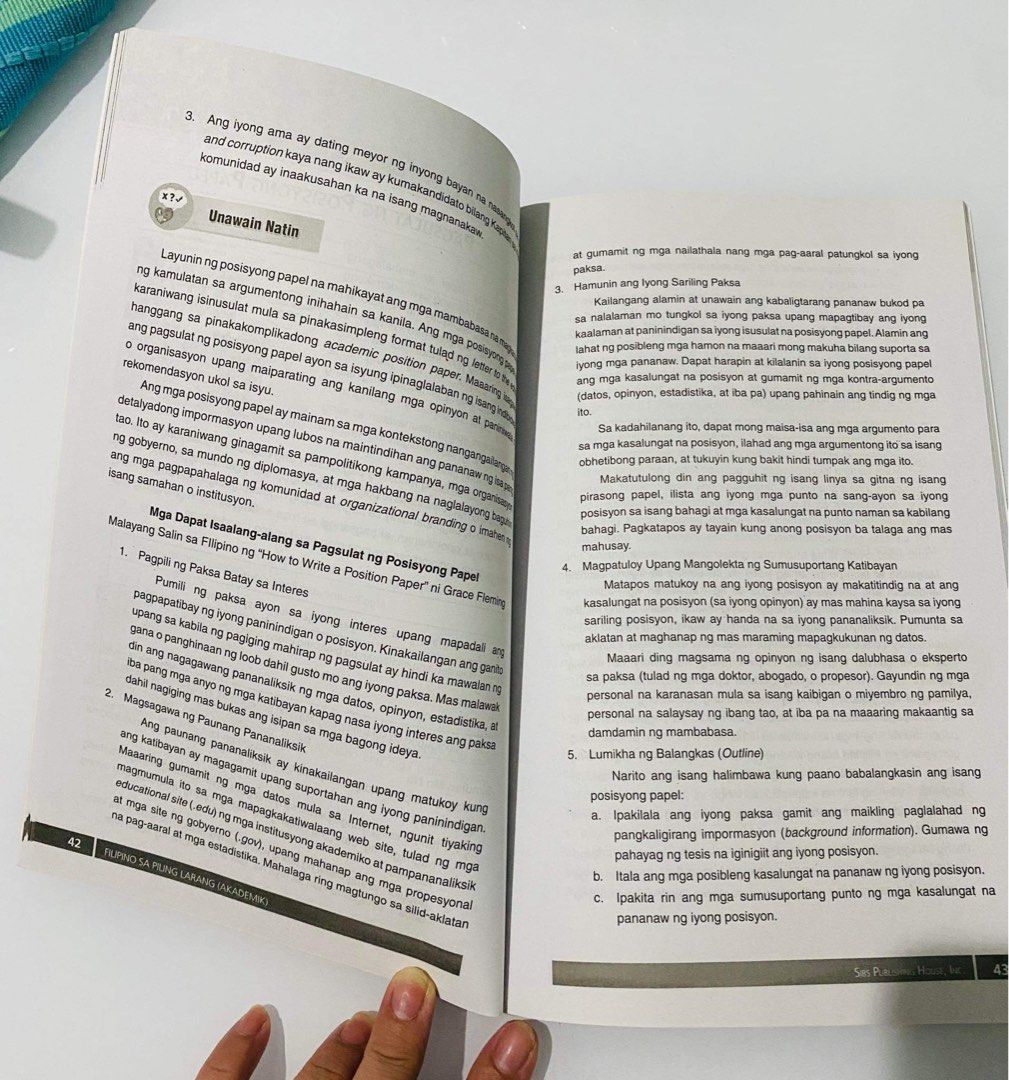 Filipino sa Piling Larang [Sibs Publishing; Author: Garcia] textbook ...