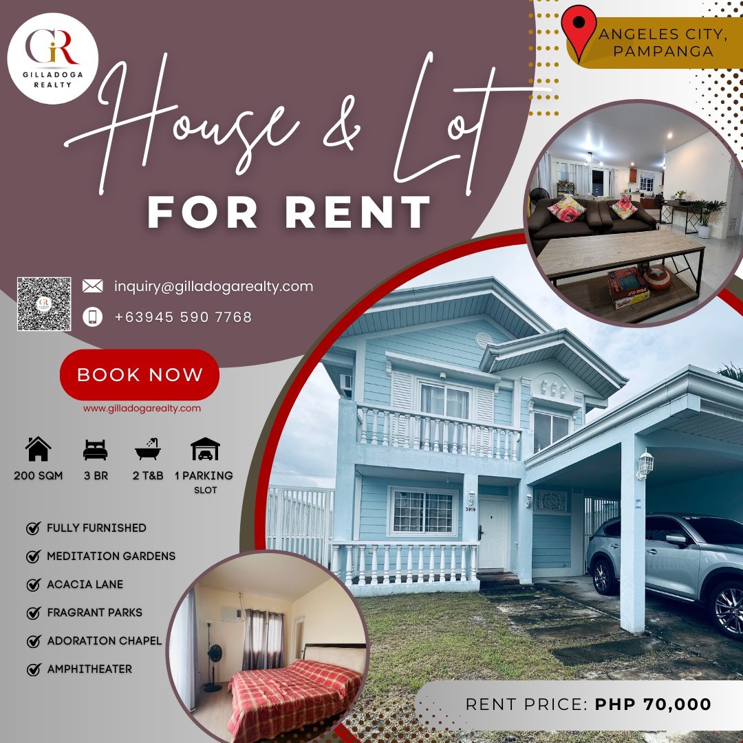 For Rent: 3 bedrooms House and lot in Angeles City, Pampanga, Property ...