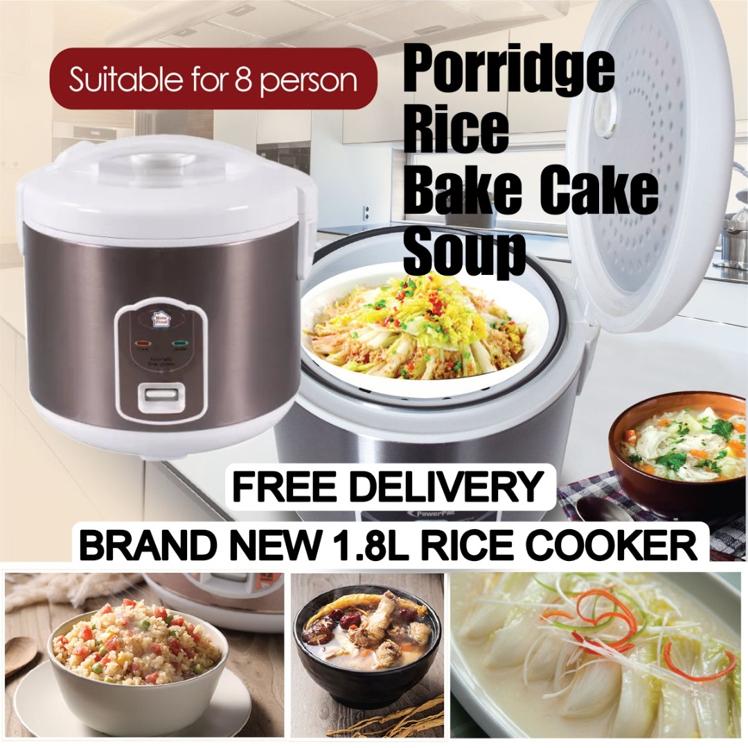 Free Delivery NEW 1.8L Rice cooker 3 in 1 Rice Cooker with No-Stick ...
