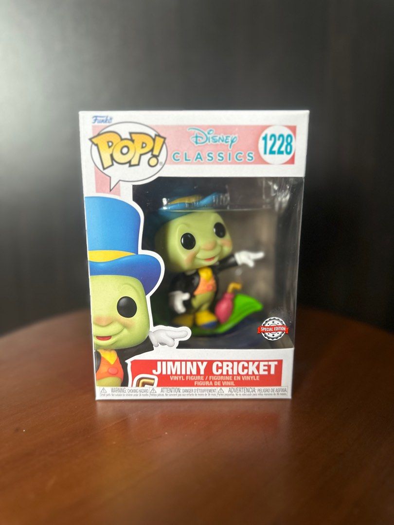 Funko Pop Disney Classics Jiminy Cricket #1228, Hobbies & Toys, Toys ...