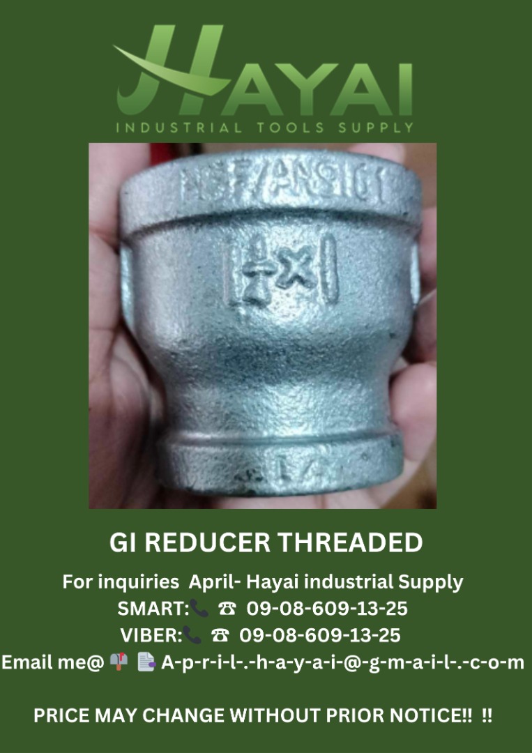 GI reducer threaded, Commercial & Industrial, Construction Tools ...