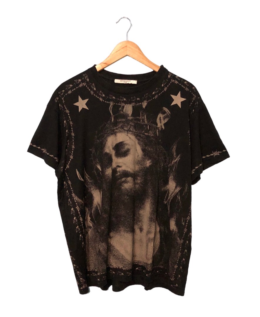 Givenchy (Jesus tee, back to back print), Men's Fashion, Tops & Sets ...