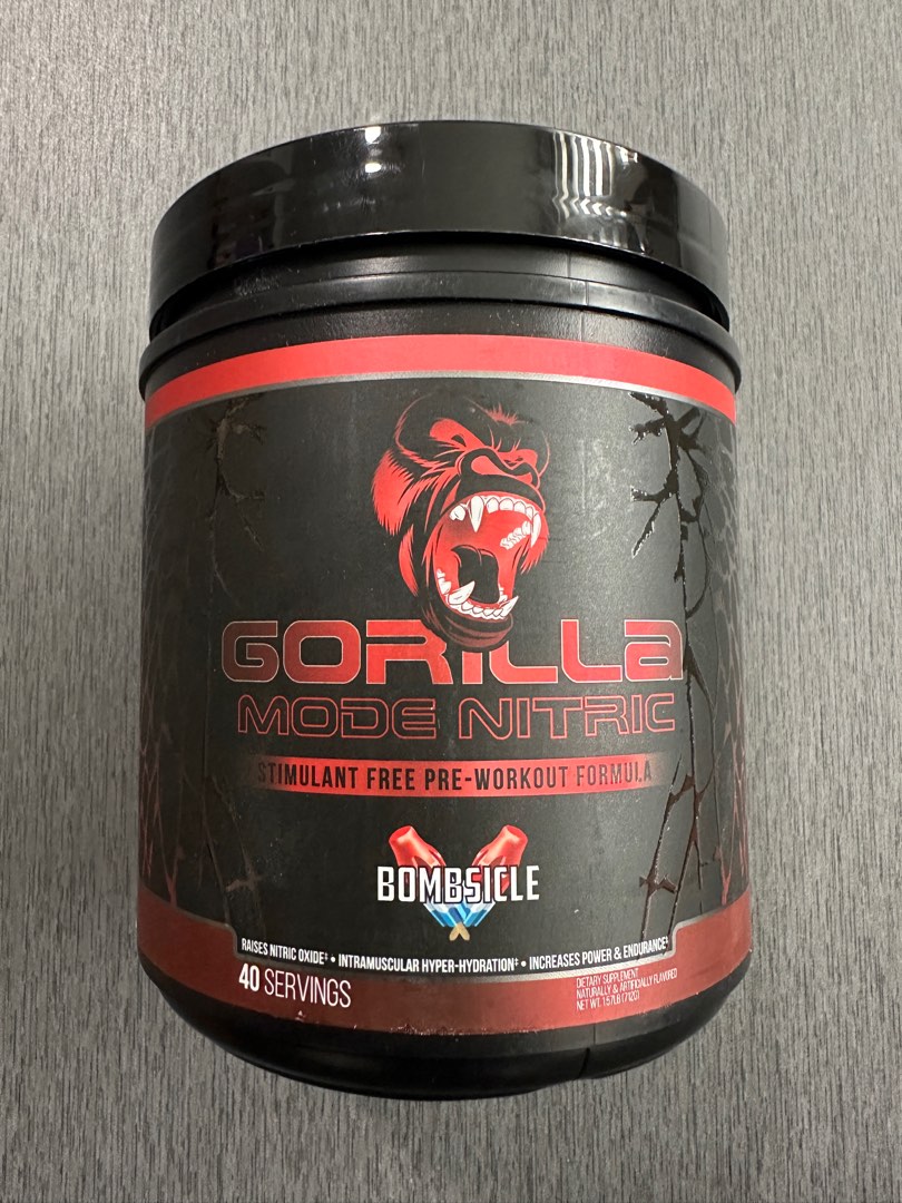 Gorilla Mode Nitric Stimulant Free Pre-Workout Bombsicle Flavour, Food ...