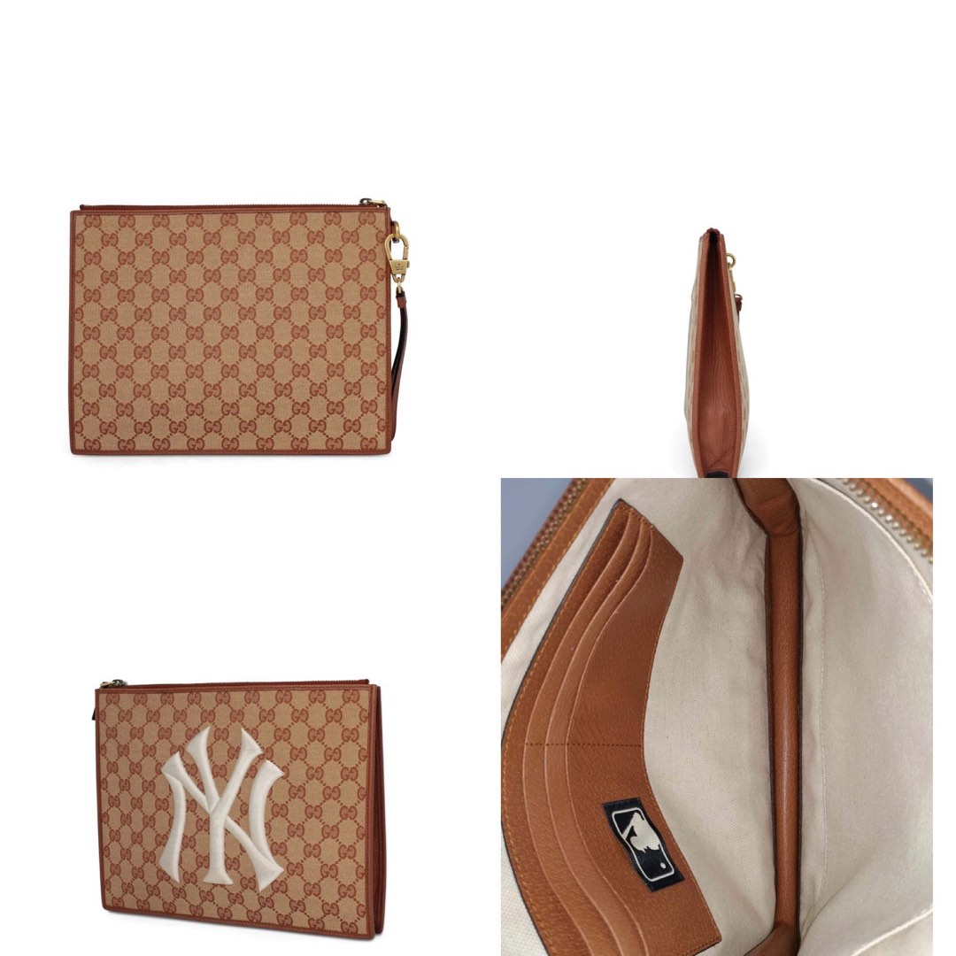 Gucci NY CLUTCH BROWN, Luxury, Bags & Wallets on Carousell