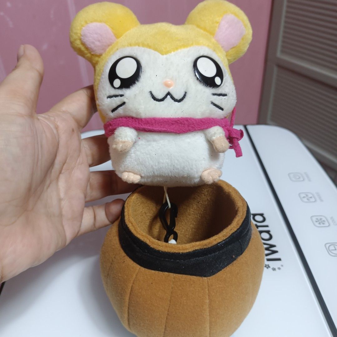 Hamtaro plush with bucket, Hobbies & Toys, Toys & Games on Carousell