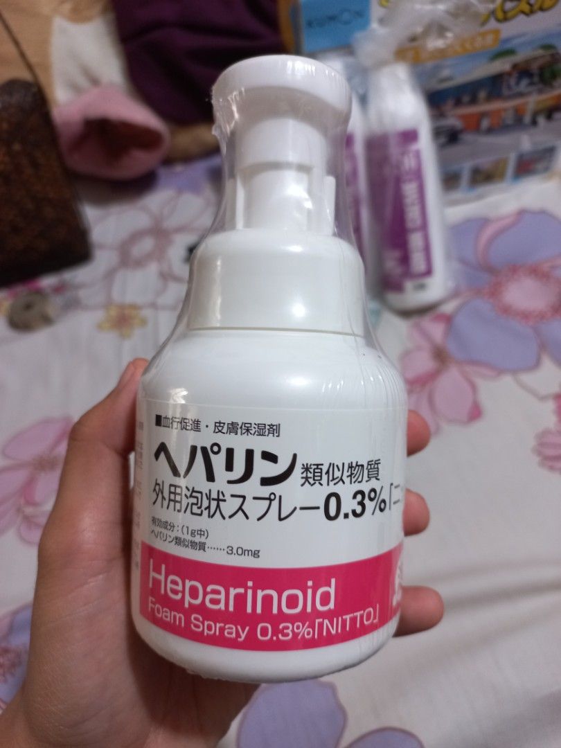 Heparinoid foam spray, Beauty & Personal Care, Face, Face Care on Carousell