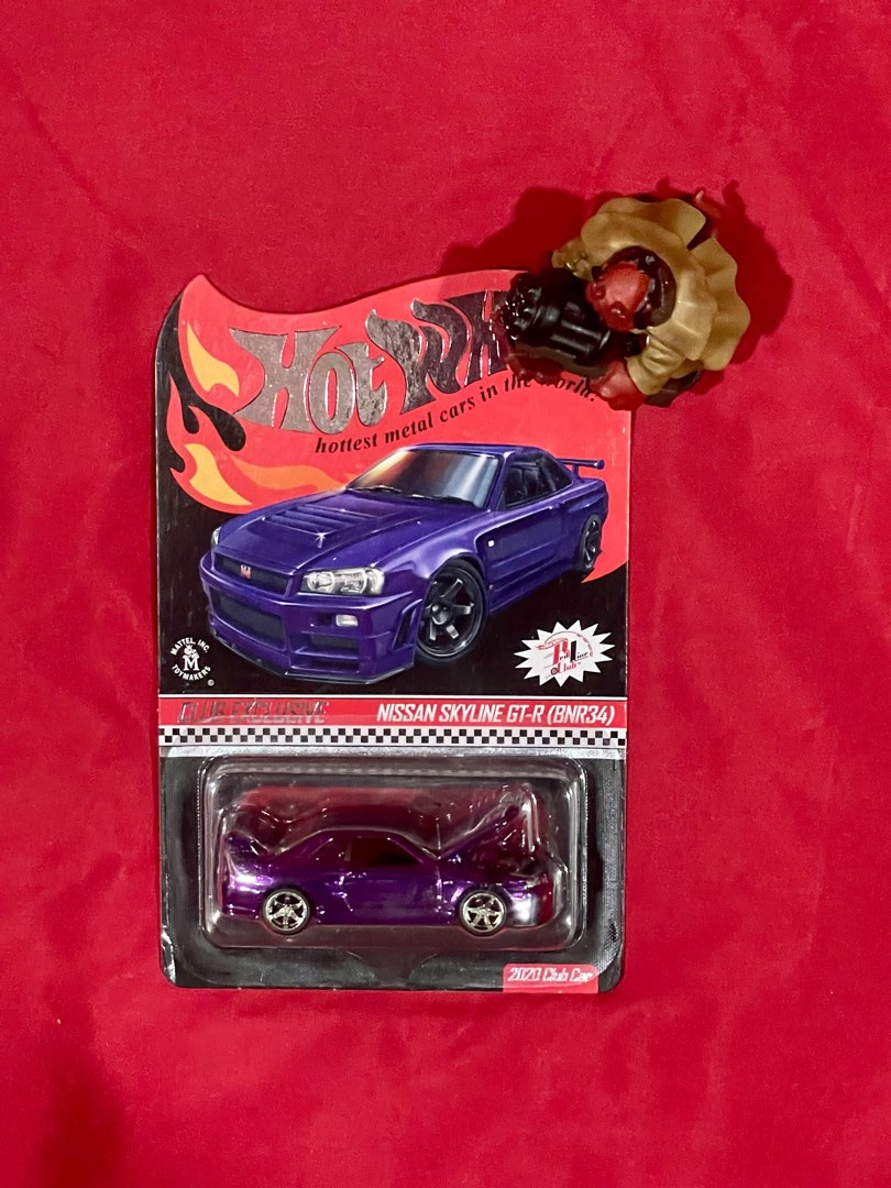 Hotwheels Rlc Nissan Skyline Gtr R34 Purple Complete Patch And Button