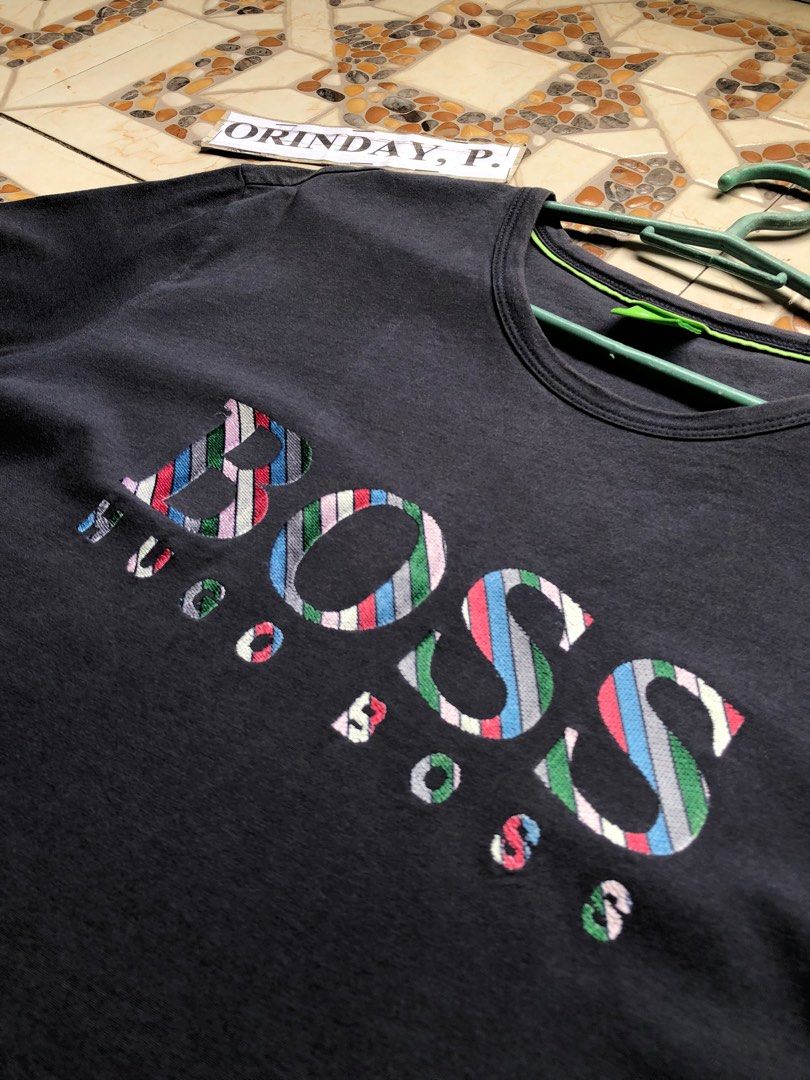 Hugo Boss Embroidered Logo T-Shirt, Men's Fashion, Tops & Sets, Tshirts ...