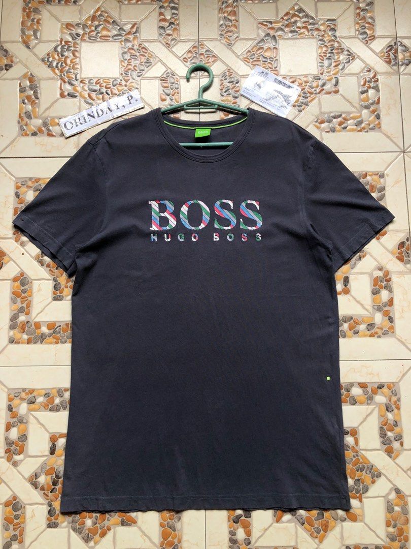 Hugo Boss Embroidered Logo T-Shirt, Men's Fashion, Tops & Sets, Tshirts ...