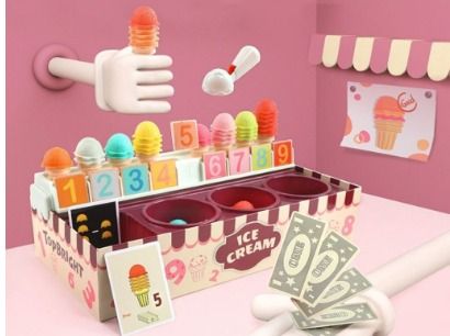 Ice Cream Shop Toy Numbers Counting Learning Montessori Pretend Play ...