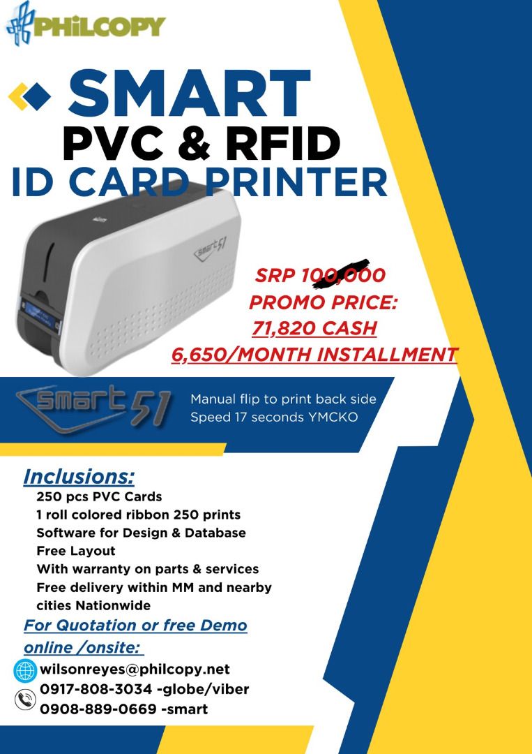 ID Machine ID Printer For PVC and RFID Cards Package, Computers & Tech ...