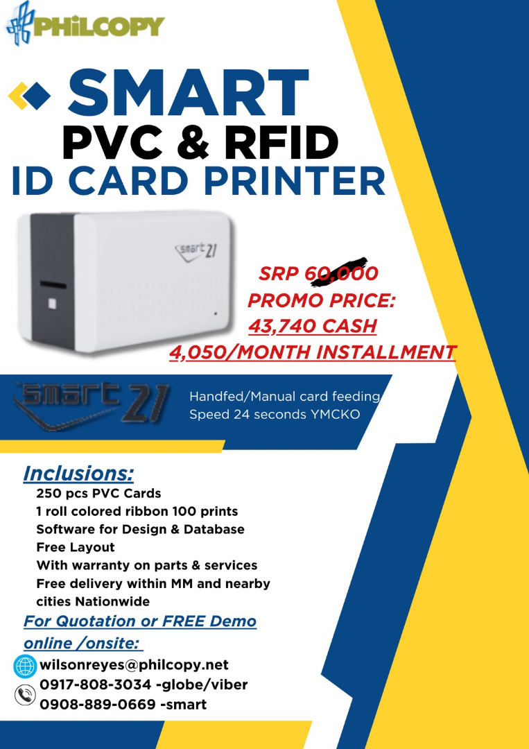 ID Machine ID Printer For PVC and RFID Cards Package, Computers & Tech ...