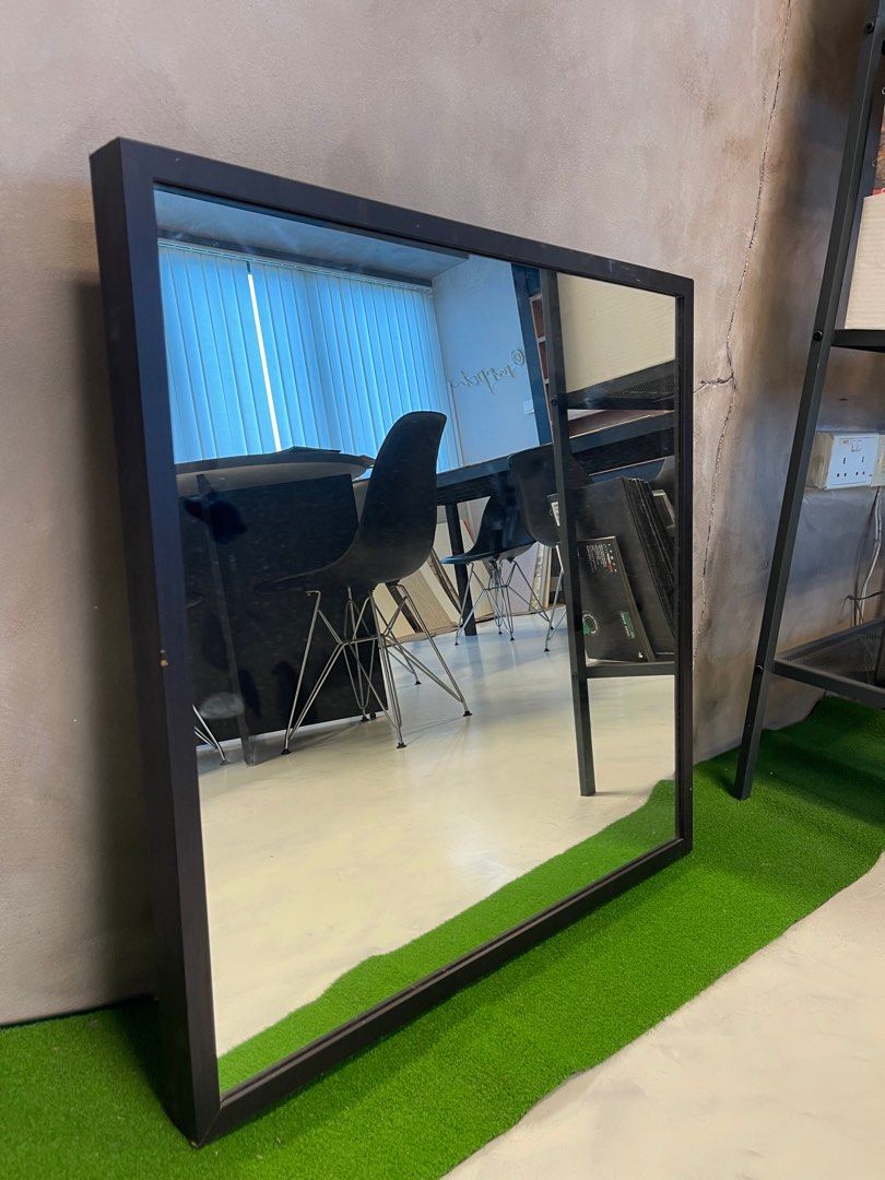IKEA Stave Black Square Mirror, Furniture & Home Living, Home Decor ...