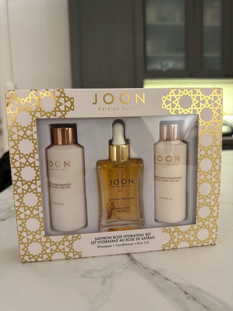 JOON Haircare Saffron Rose Hydrating Set: shampoo, conditioner and oil ...