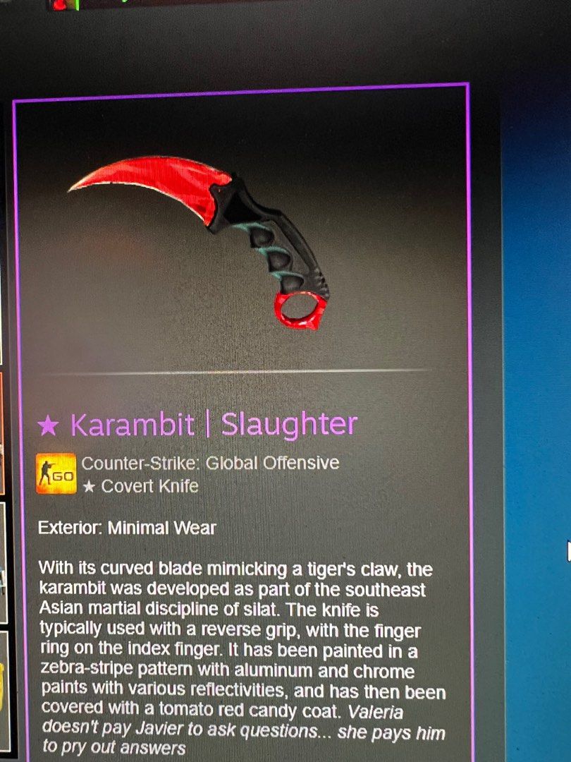 Karambit Slaughter, Video Gaming, Gaming Accessories, In-Game Products ...