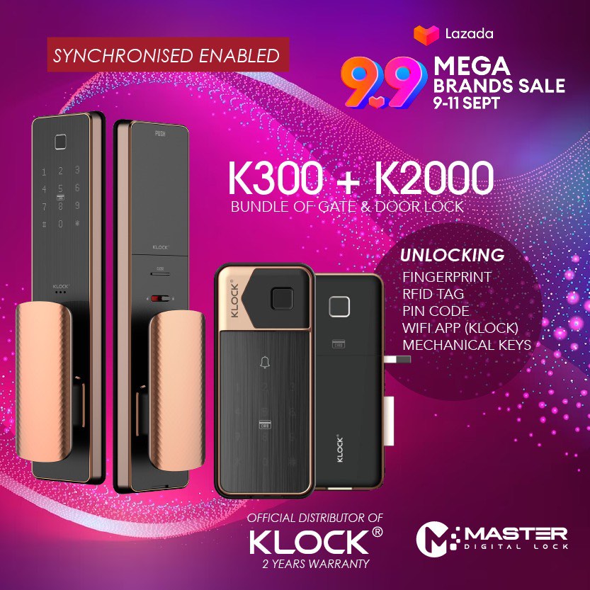 KLOCK FEATURING ONE TOUCH SYNC - METAL GATE UNLOCK + DOOR UNLICK ...