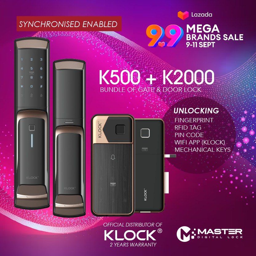 KLOCK FEATURING ONE TOUCH SYNC - METAL GATE UNLOCK + DOOR UNLICK ...
