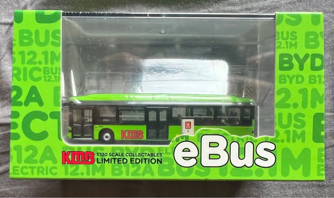 KMB 1/120 BYD B12A Electric Bus with Charging Station, Hobbies & Toys ...