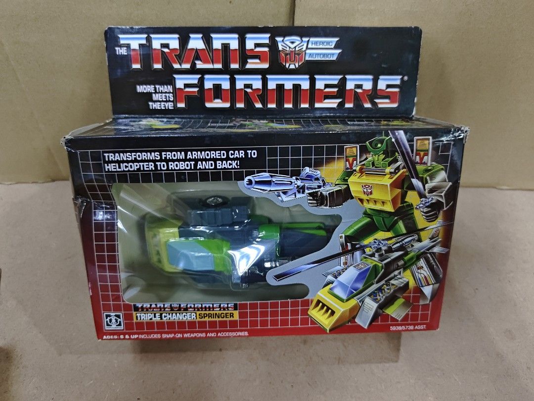 KO G1 Hasbro Transformers Triple Changer Springer, Hobbies & Toys, Toys ...