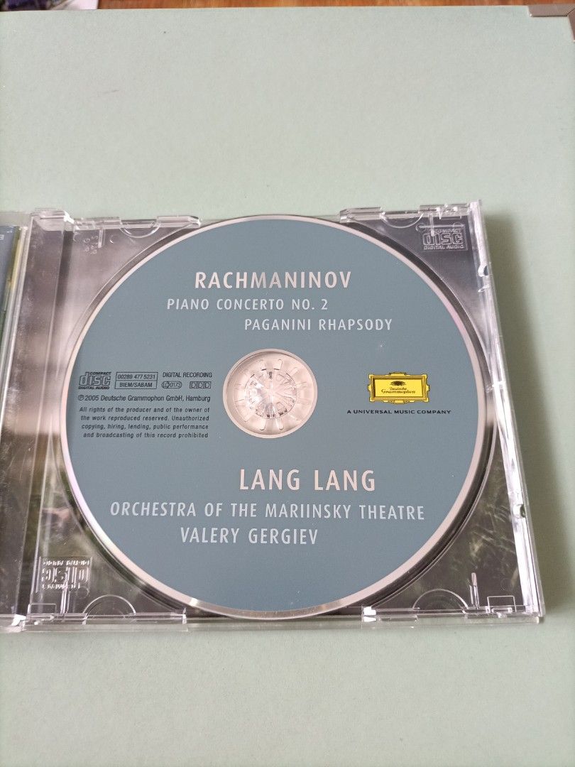 Lang Lang - Rachmaninov - Piano Concerto No.2 - Paganini Rhapsody (CD) bo2, Hobbies & Toys ...