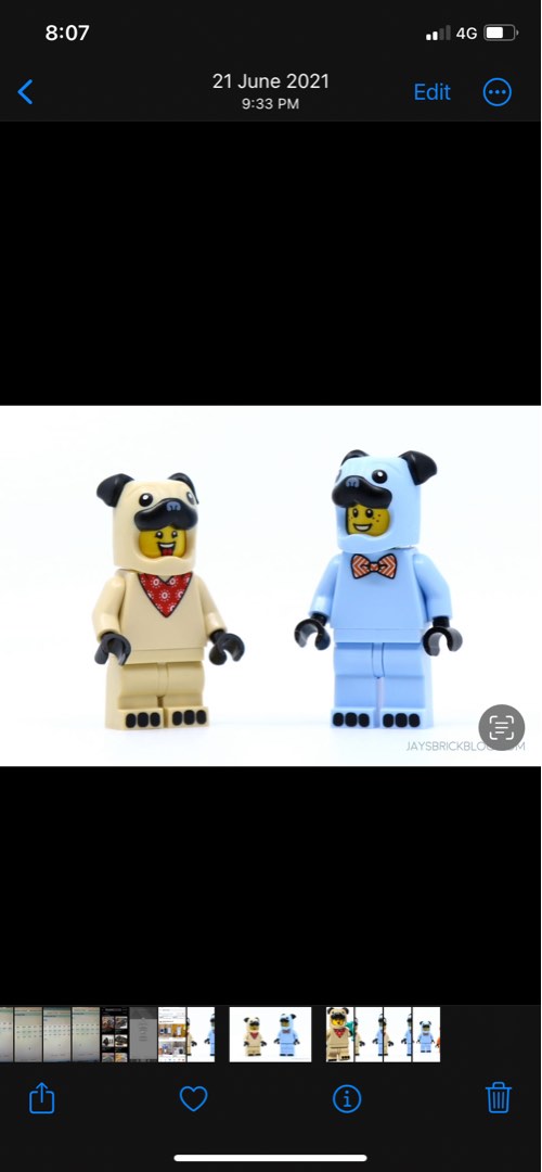 Lego pug costume minifigure combo, Hobbies & Toys, Toys & Games on ...