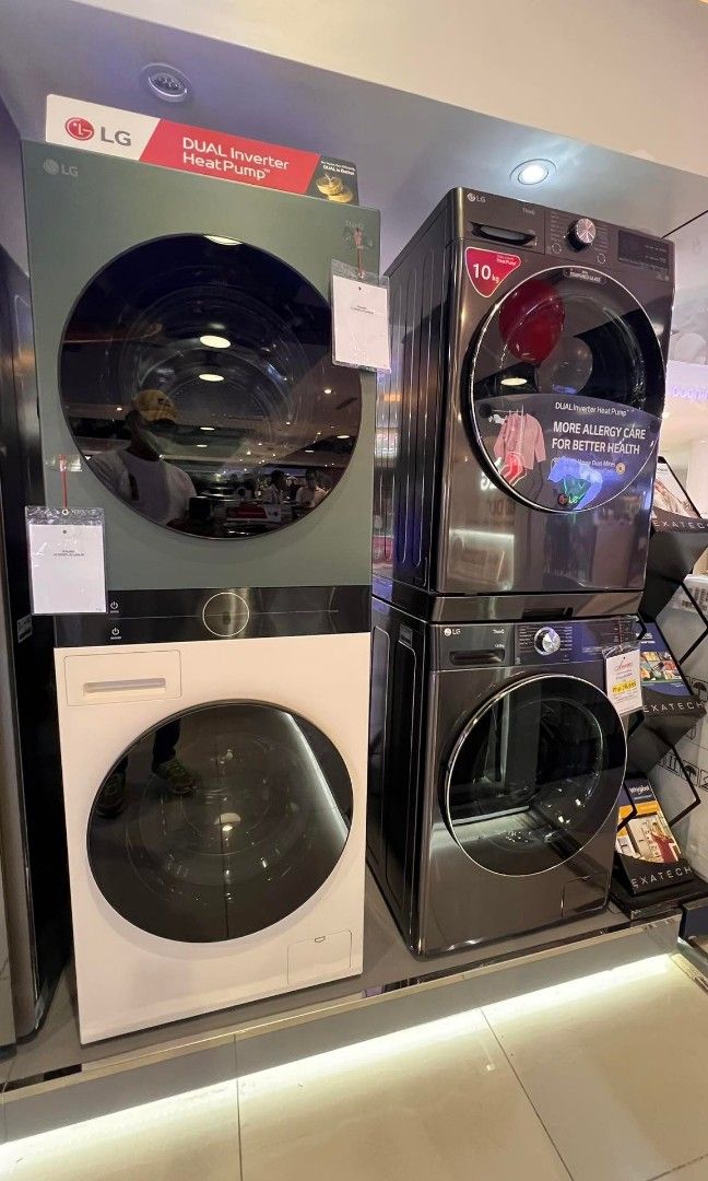 LG TOWER FRONT LOAD (WASHING MACHINE AND DRYER), TV & Home Appliances ...