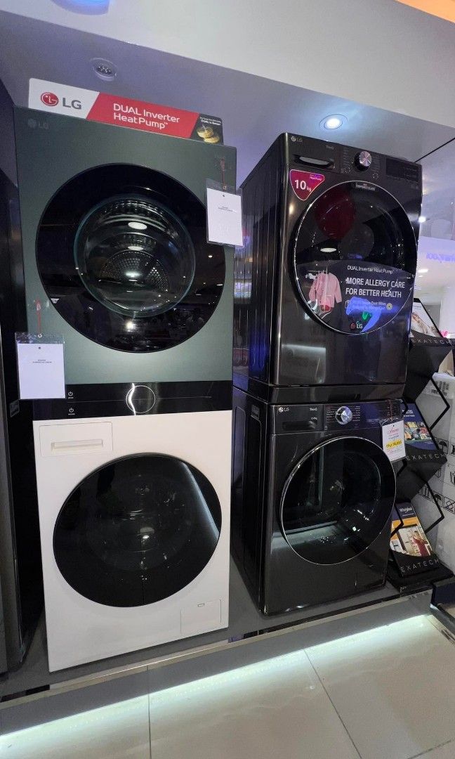 LG TOWER FRONT LOAD (WASHING MACHINE AND DRYER), TV & Home Appliances ...