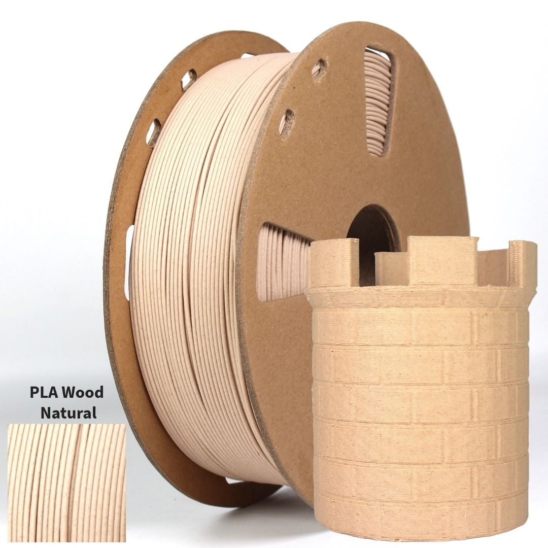 1KG 1.75mm PLA WOOD Natural 3D Printing Filaments with Biodegradeable ...