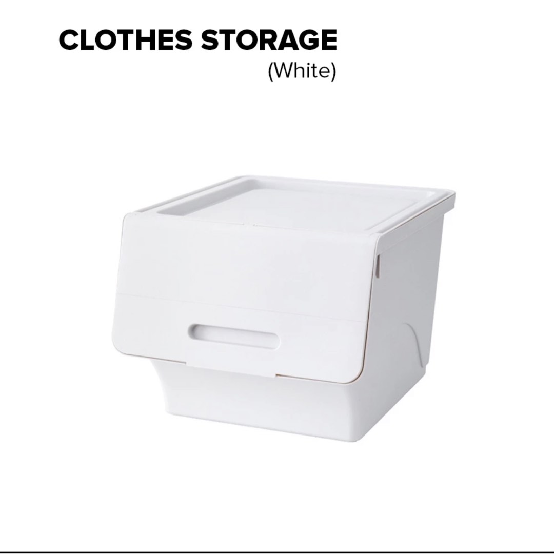 LOCAUPIN Stackable Bin Flip On Lid, Furniture & Home Living, Home ...