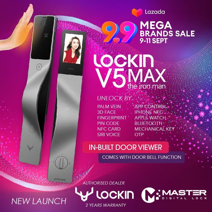 Lockin V5 Max, Furniture & Home Living, Security & Locks, Locks, Doors ...