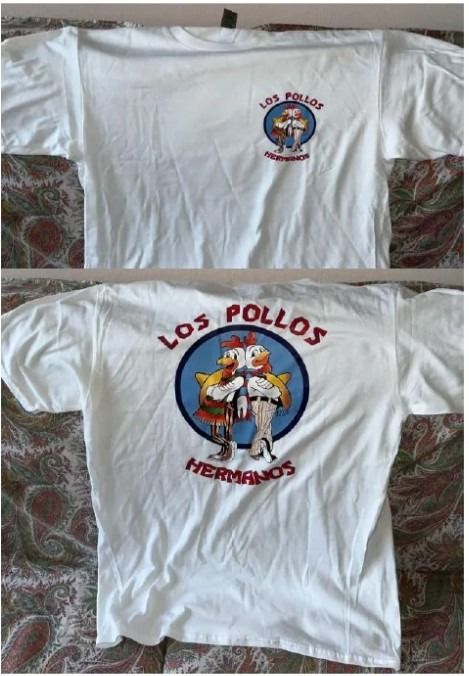 Los Pollos Hermanos Breaking Bad T-shirt Merch, Men's Fashion, Tops ...