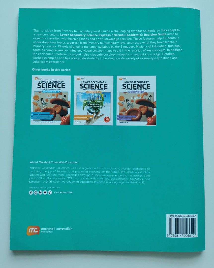 Lower Secondary Science Revision Guide 1A by Marshall Cavendish ...